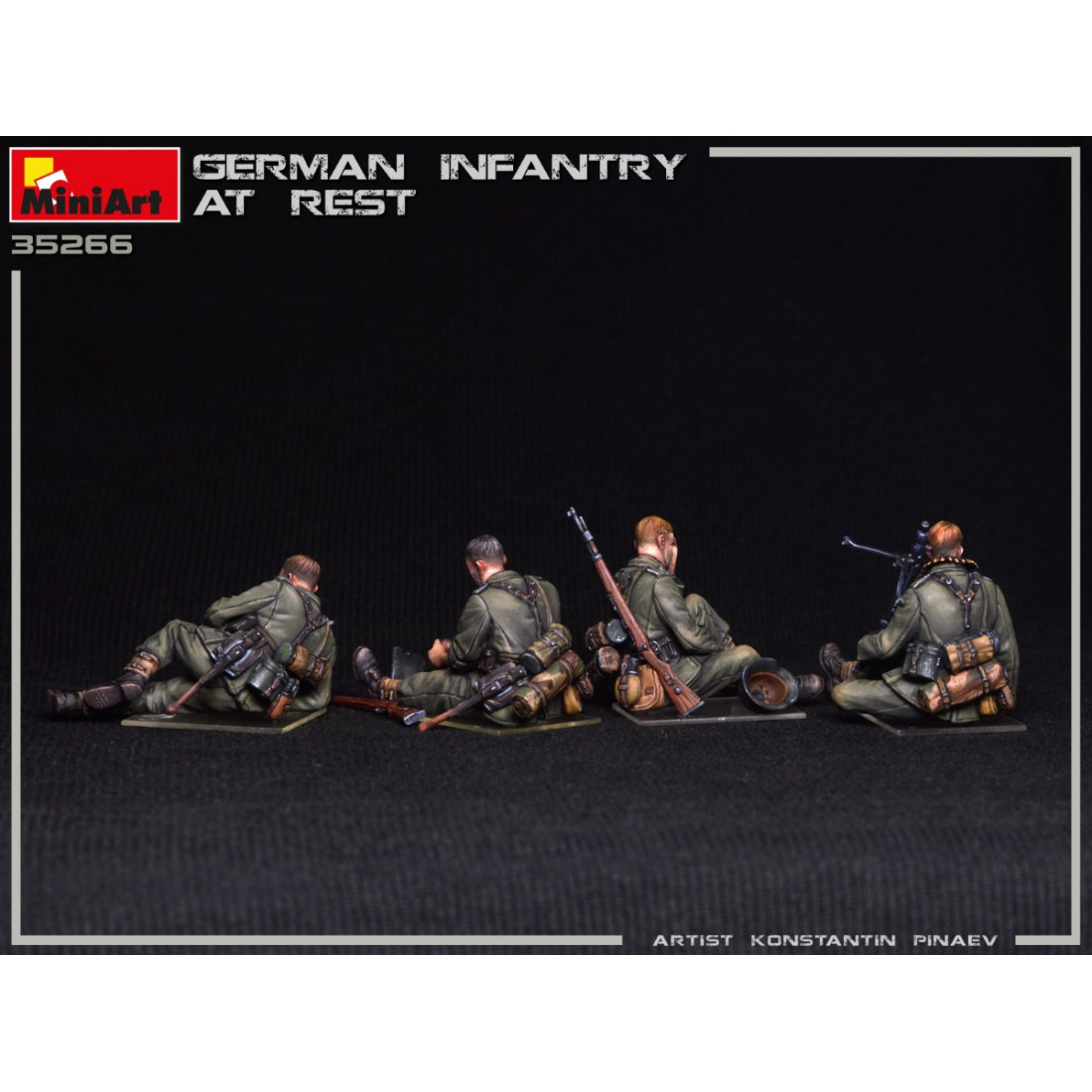 Miniart 35266 - 1/35 German Military Infantry At Rest, scale model WWII ...