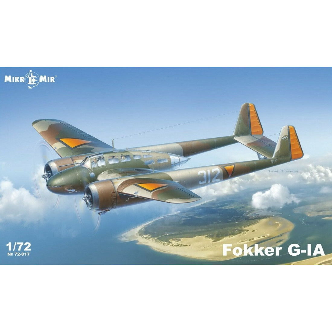 Mikro Mir 72-017 - 1/72 - Fokker G.1A scale plastic model kit aircraft ...