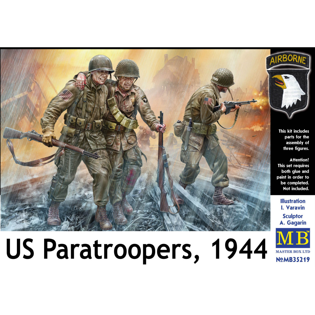 Master Box 35219 1/35 US Paratroopers, 1944 WW II Scale plastic model ...