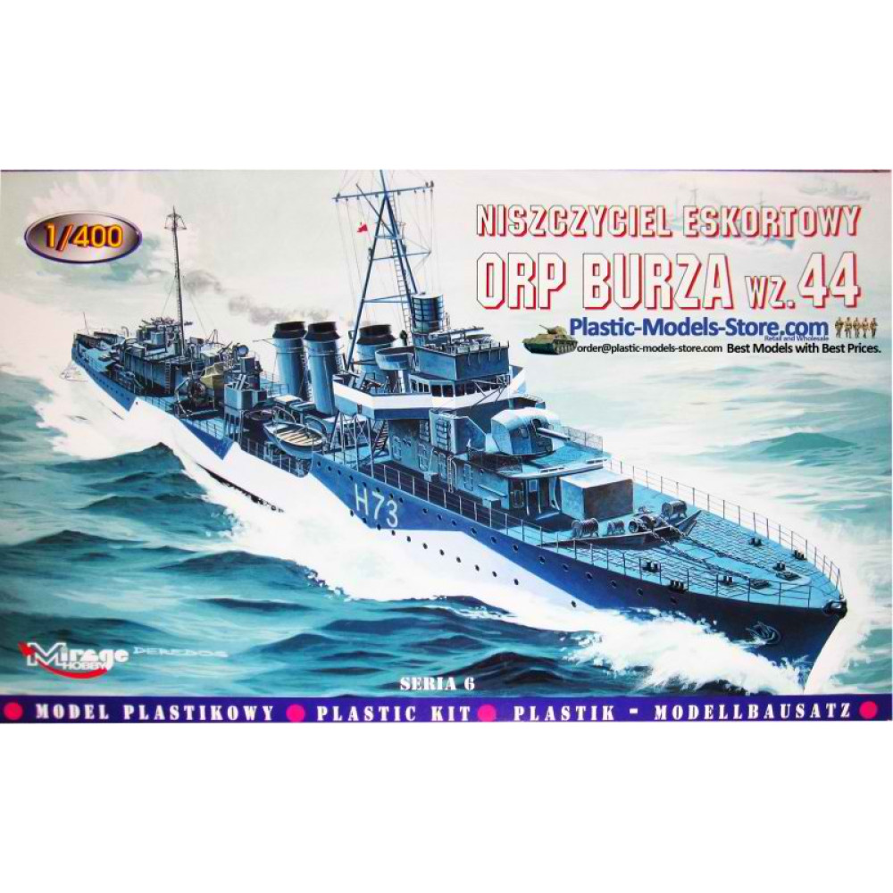 ORP "Burza" 1944 Polish Destroyer WWII 1/400 Mirage 40066 Model Kit ...