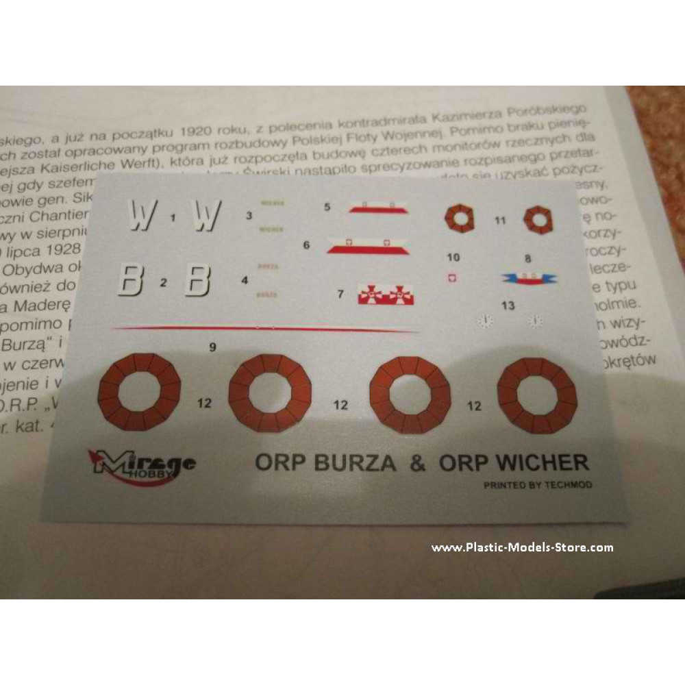 ORP Wicher 1935 Polish ship Destroyer WWII 1/400 Mirage 40068 Model Kit ...