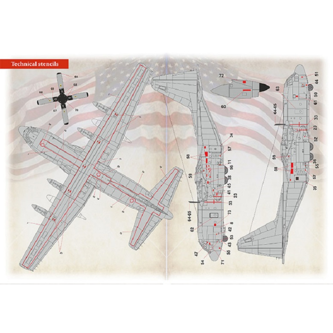 Print Scale 72-424 - 1/72 - Lockheed C-130 Hercules. Part 2 scale decal ...