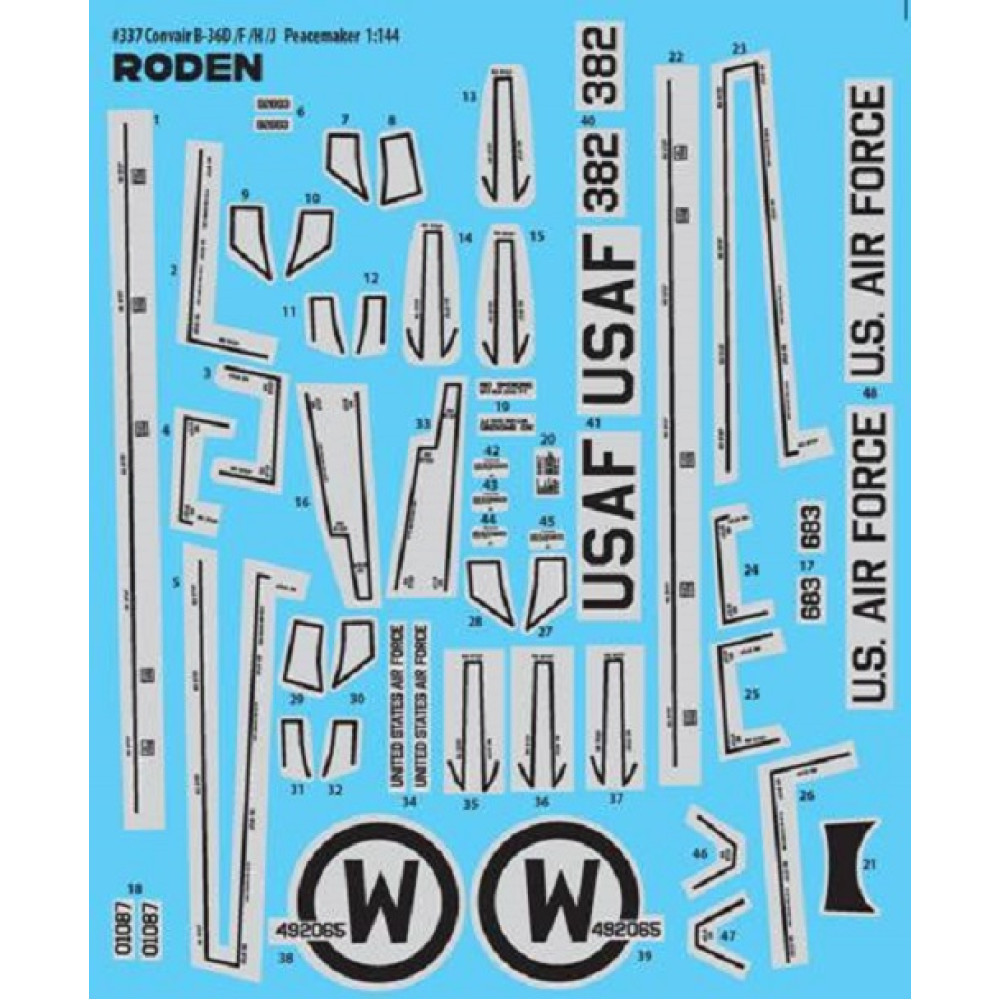 Roden 337 - 1/144 - Convair B-36D Peacemaker aircraft scale model ...