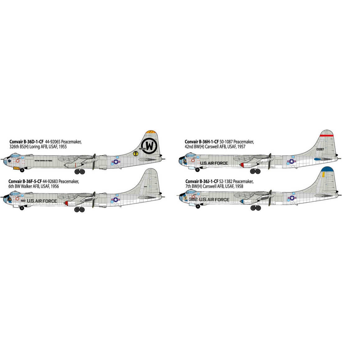 Roden 337 - 1/144 - Convair B-36D Peacemaker aircraft scale model ...