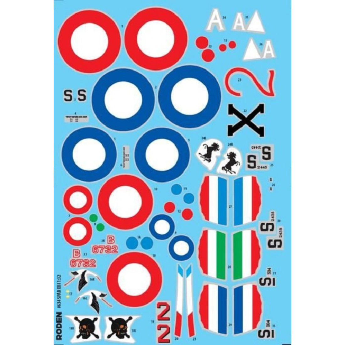 Roden 634 - 1/32 - Spad XIIIc1 (Early) scale plastic model kit aircraft ...