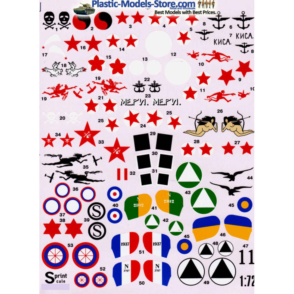 DECAL 1/72 FOR NIEUPORT 17-24 FRENCH AIRCRAFT DECALS SET 1/72 PRINT ...