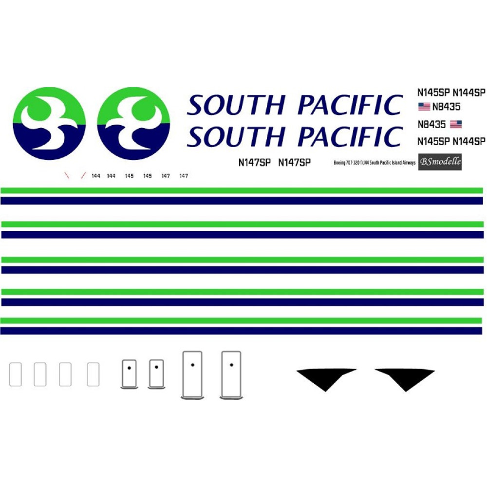 BSmodelle 144489 - 1/144 Boeing 707 SPIA decal for aircraft model scale ...