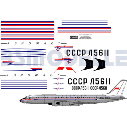 BSmodelle 100048 - 1/100 Ilyushin Il-62 INTERFLUG decal for aircraft ...