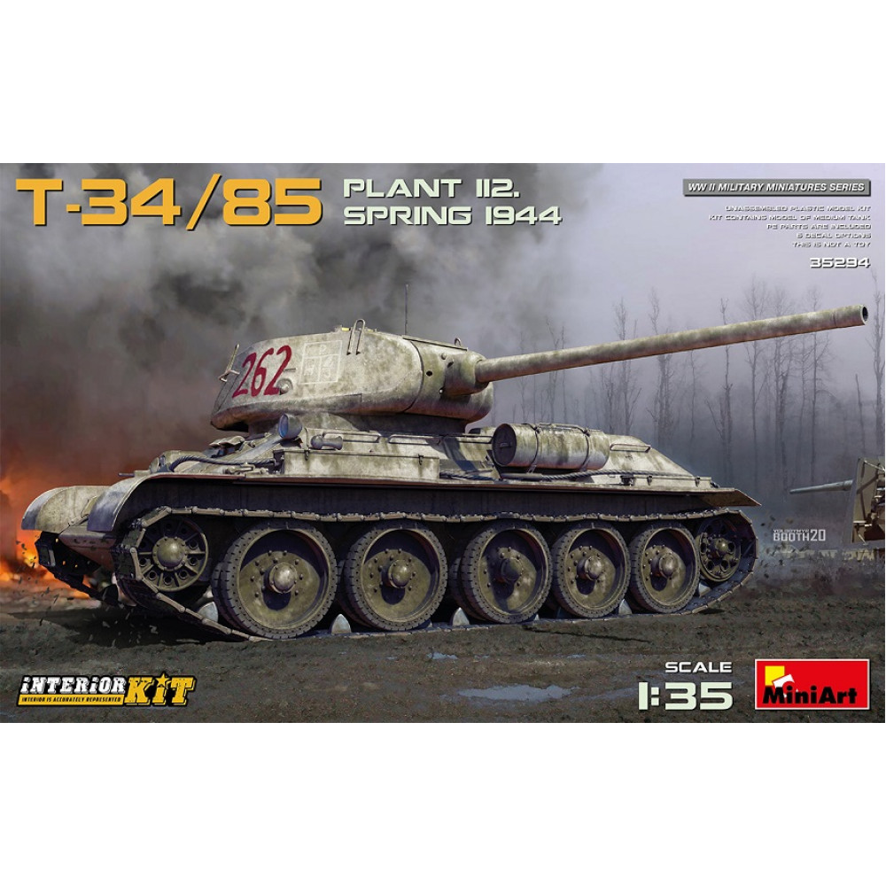 Miniart 35294 - 1/35 T-34/85 PLANT 112. SPRING 1944. INTERIOR KIT scale ...