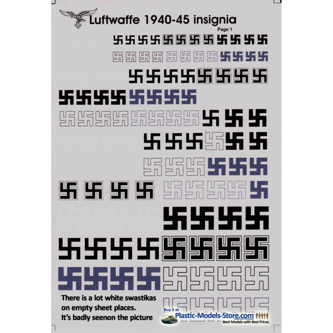 DECAL 1/48 FOR LUFTWAFFE 1939-1945. GERMAN SIGNS WWII DECALS SET 1/48 ...