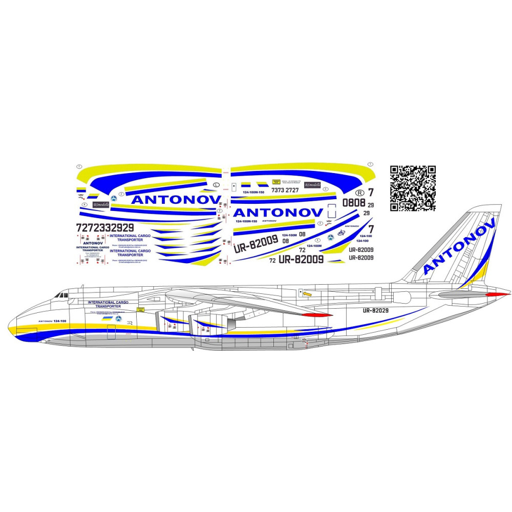 BSmodelle 720365 - 1/72 Antonov An-124 Ruslan Antonov Airlines decal ...