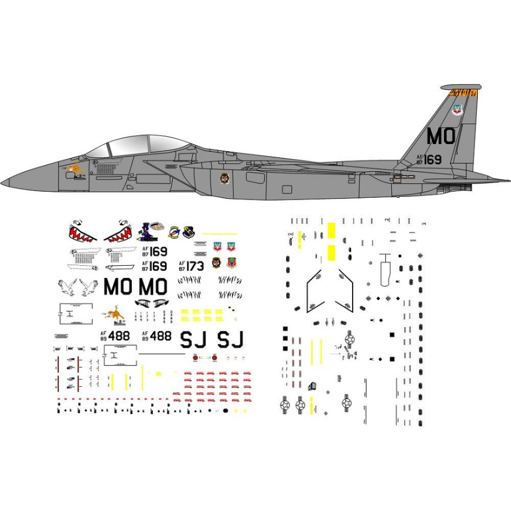 BSmodelle 720471 - 1/72 MC Donnel Douglas f-15 Eagle USAF decal for ...