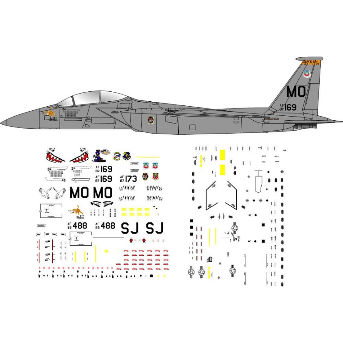 BSmodelle 720471 - 1/72 MC Donnel Douglas f-15 Eagle USAF decal for ...