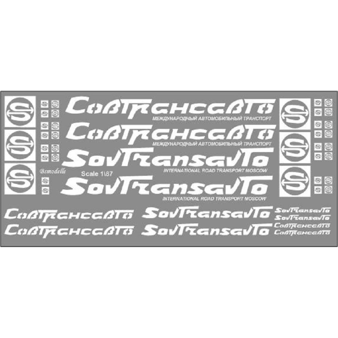 BSmodelle BSM 870316 - 1/87 Sovtransavto decal for aircraft plastic ...