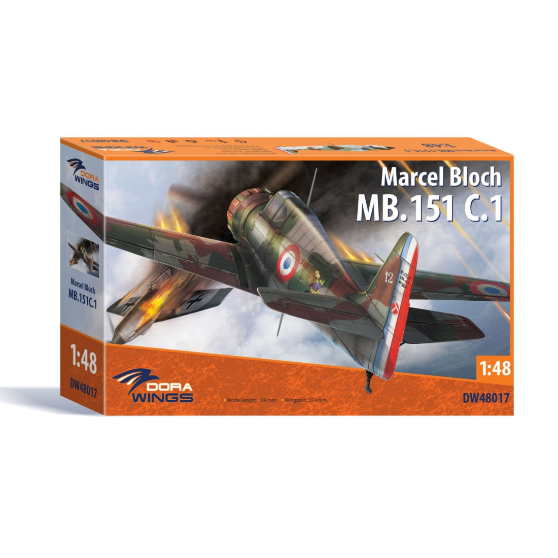 Dora Wings 48017 - 1/48 scale Bloch MB.151C.1 model kit aircraft Model ...