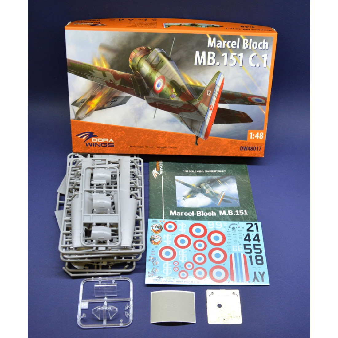 Dora Wings 48017 - 1/48 scale Bloch MB.151C.1 model kit aircraft Model ...