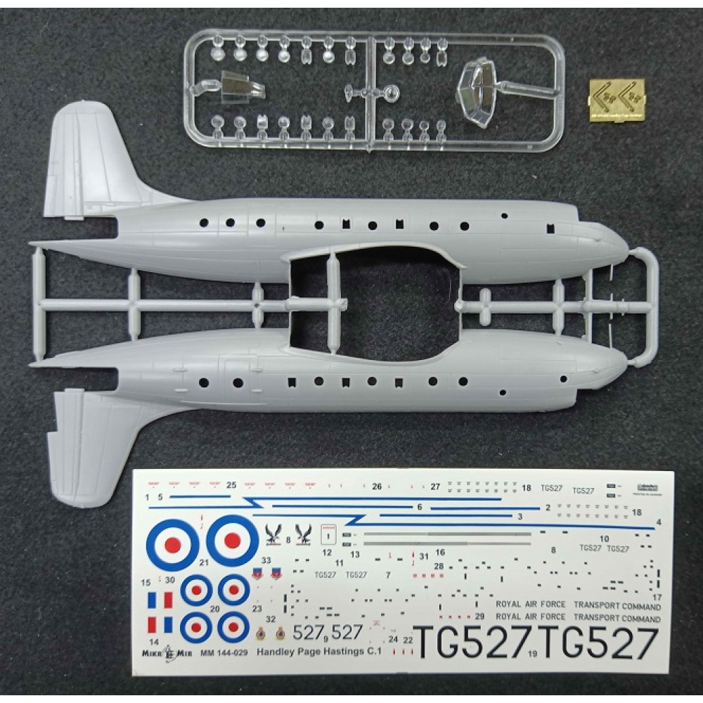 Mikro-mir 144-029 - 1/144 Handley Page Hastings scale plastic model kit ...