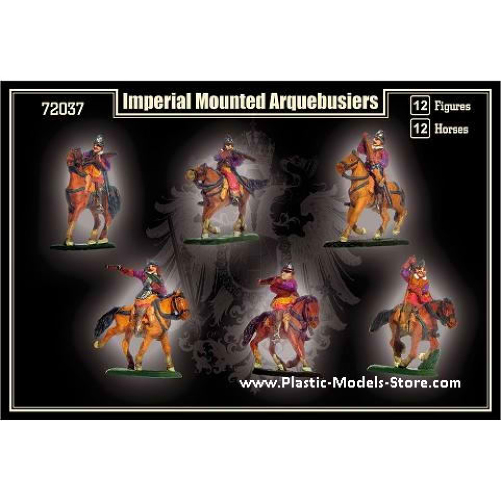 IMPERIAL MOUNTED ARQUEBUSIERS 12 fig 1/72 MARS figures 72037 Model Kit ...