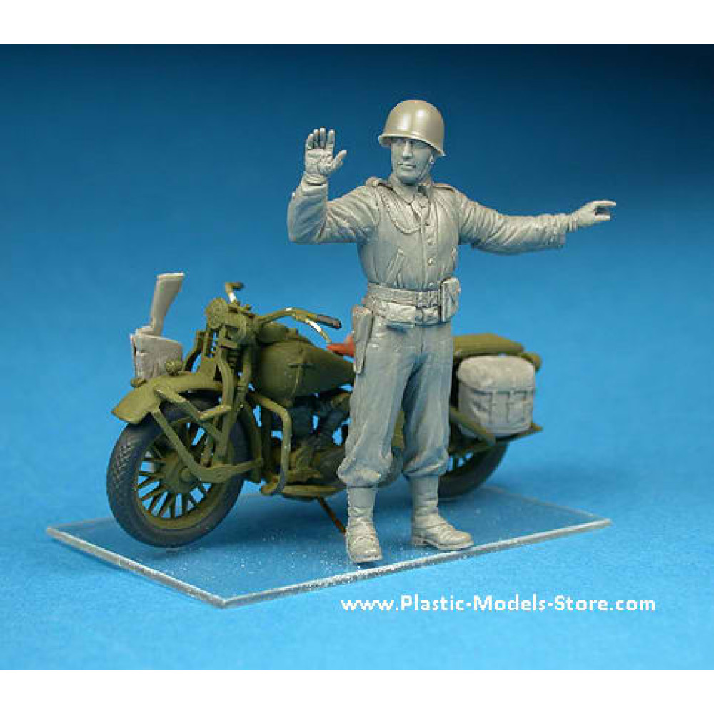 U.S. MILITARY POLICE 2 motorcycles 2 fig. 1/35 Miniart 35085 Model Kit ...
