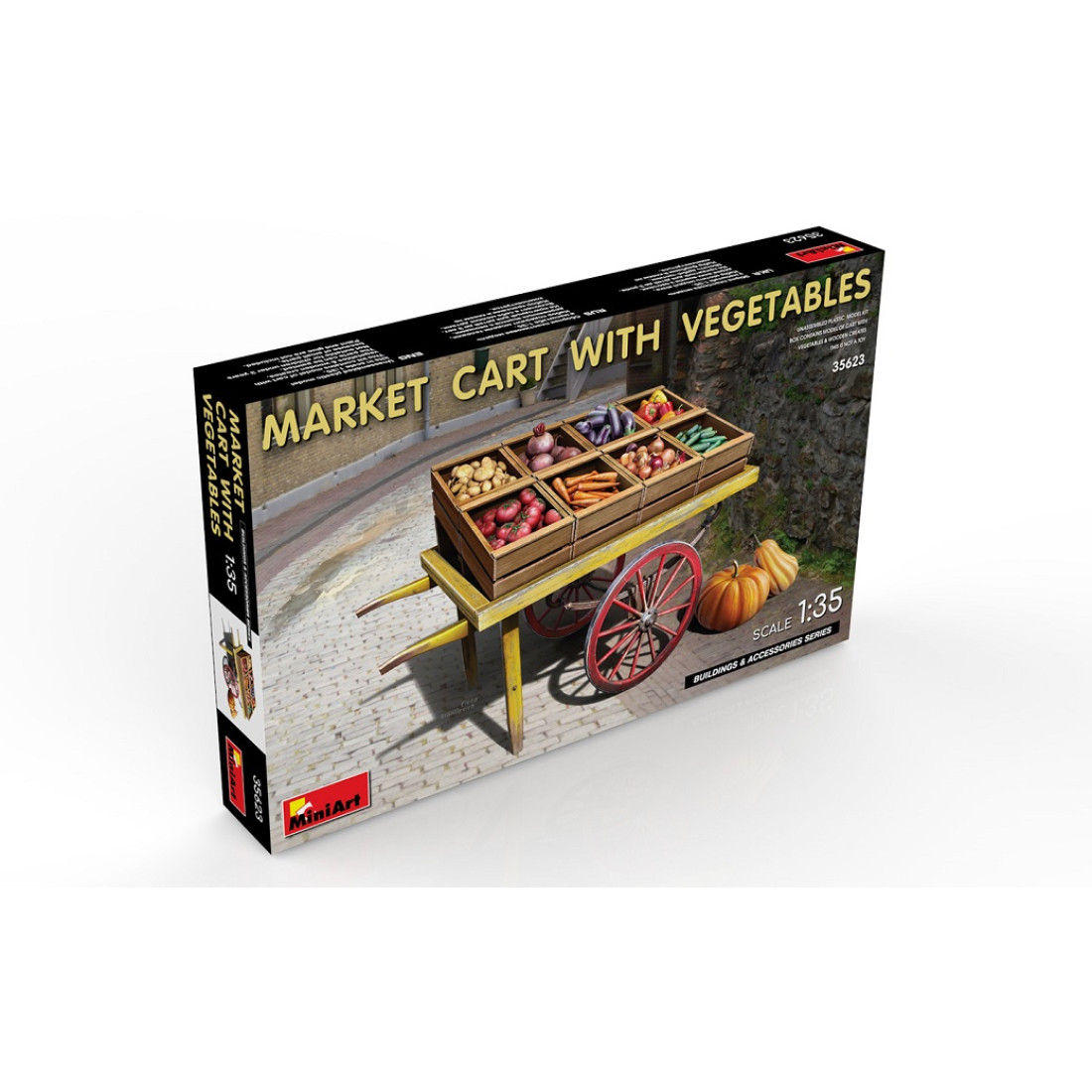 Miniart 35623 - 1/35 scale Market Cart with Vegetables model plastic ...