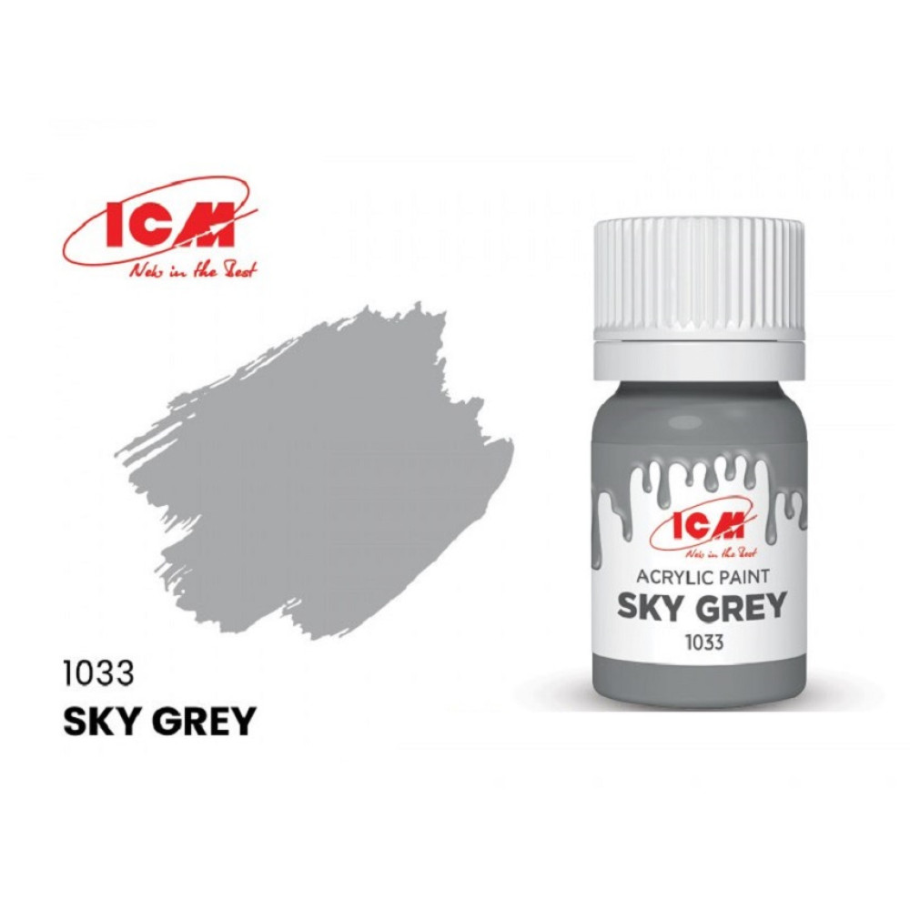 ICM 1033 - Acrylic paint, Sky Grey. Volume, ml: 12. Waterproof Model ...