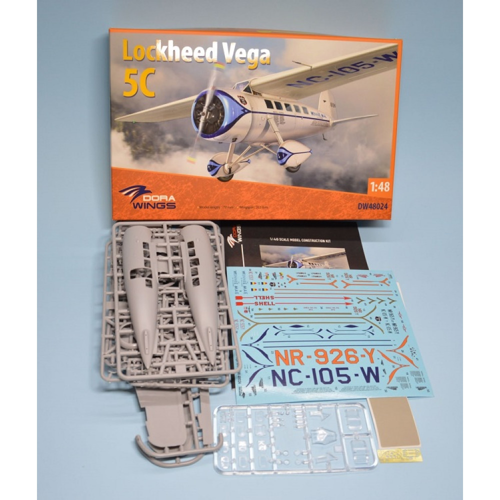 Dora Wings 48024 - 1/48 Lockheed Vega 5C, Airplane scale plastic model ...