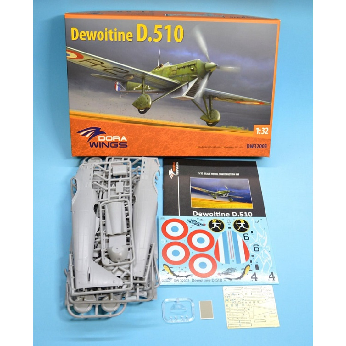 Dora Wings 32003 - 1/32 Dewoitine D.510, Airplane scale plastic model ...