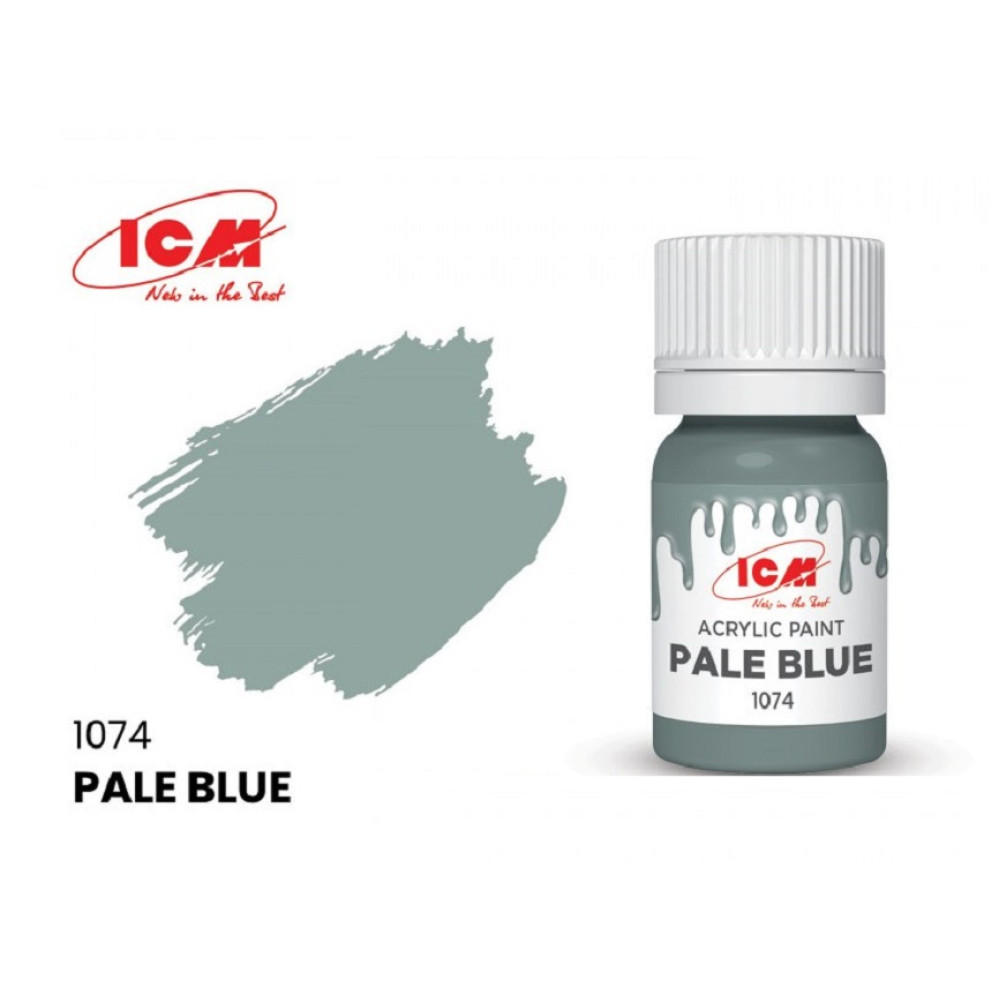 ICM 1074 - Acrylic paint, Pale Blue. Volume, ml: 12. Waterproof Model ...