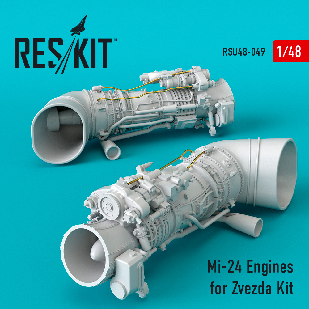 Reskit RSU48-0049 - 1/48 Mi-24 Engines for Zvezda Kit scale model Model ...