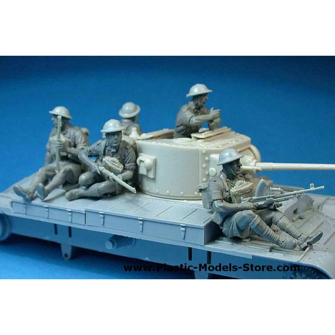 BRITISH SOLDIERS TANK RIDERS 5 fig. 1/35 Miniart 35071 Model Kit ...