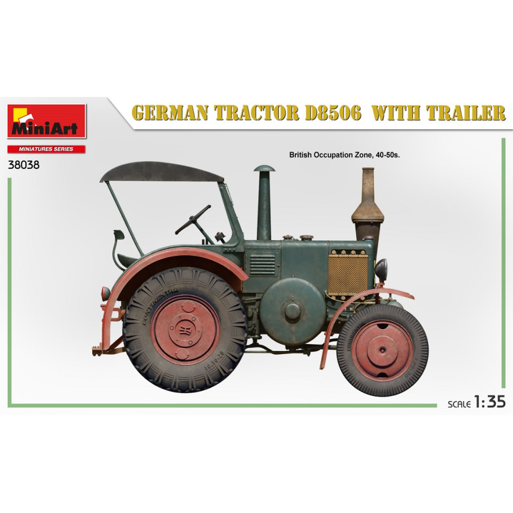 Miniart 38038 - 1/35 German tractor D8506 with trailer scale plastic ...