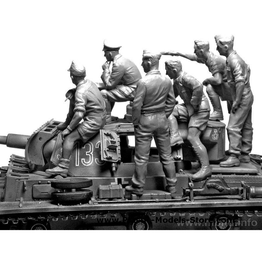 Rommel and German Tank Crew, DAK WWII 1/35 Master Box 3561 Model Kit ...