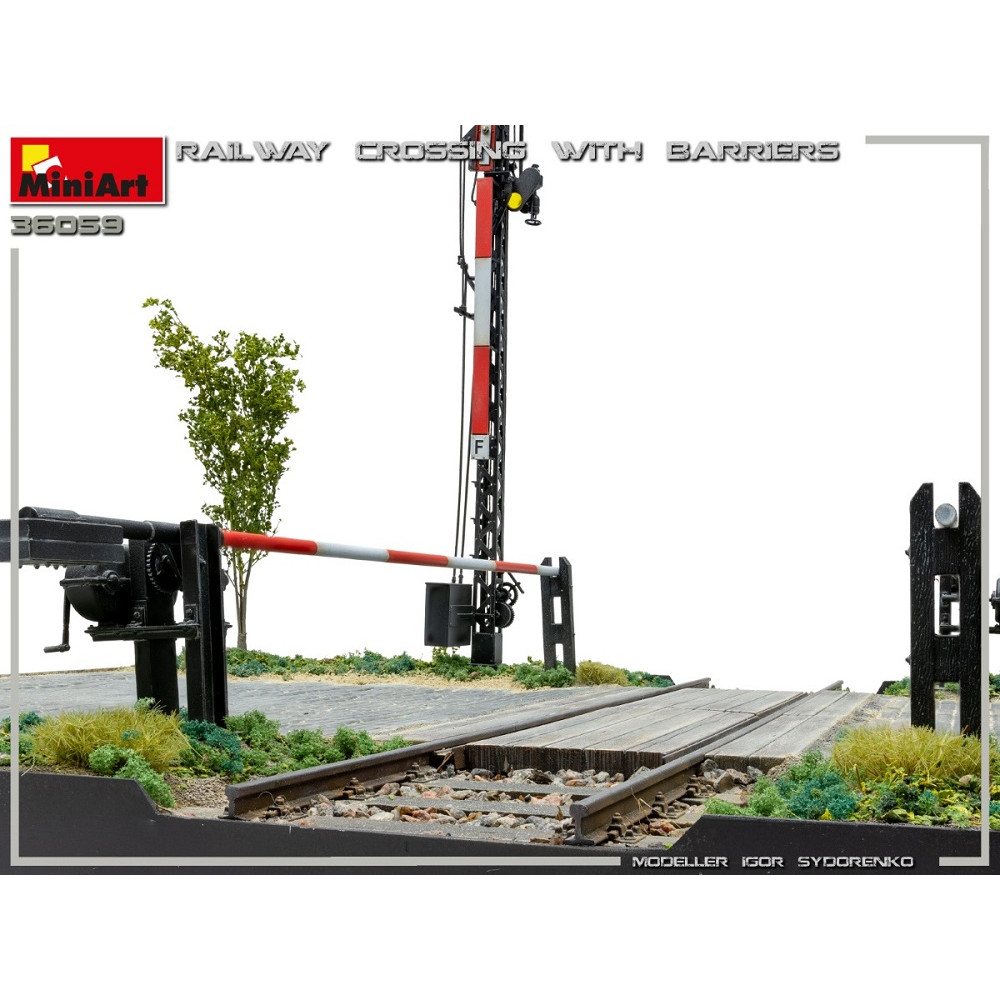 Miniart 36059 - 1/35 Railroad Crossing scale plastic model kit Model ...