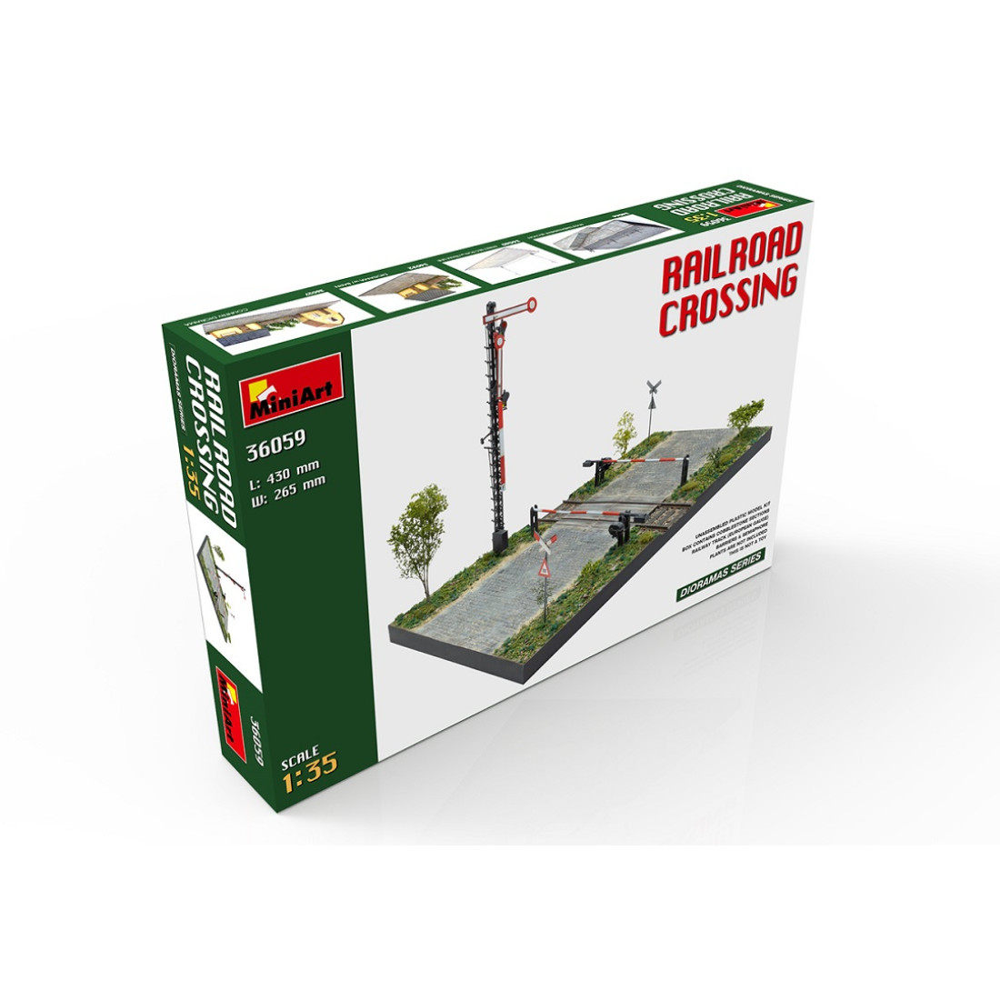 Miniart 36059 - 1/35 Railroad Crossing scale plastic model kit Model ...