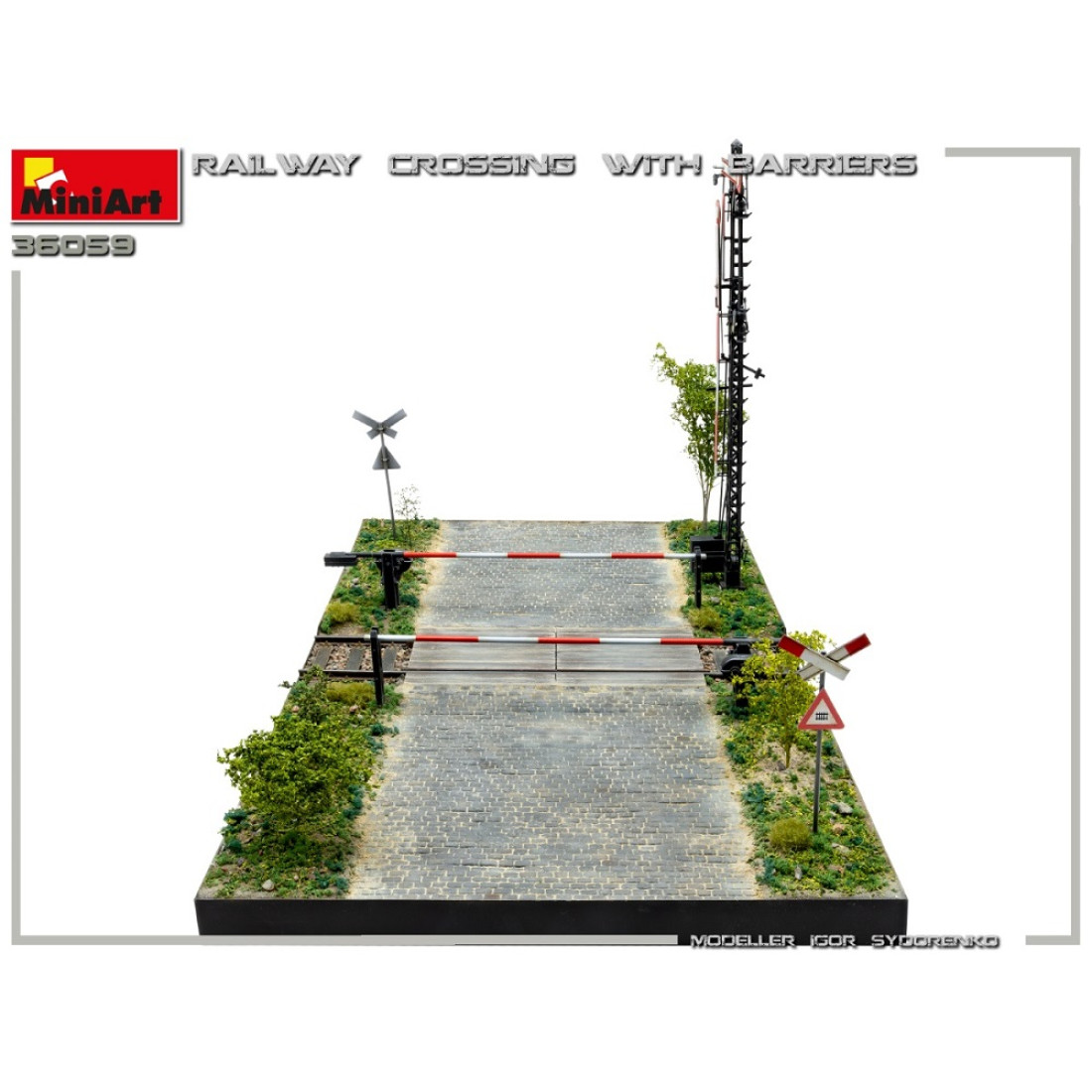 Miniart 36059 - 1/35 Railroad Crossing scale plastic model kit Model ...