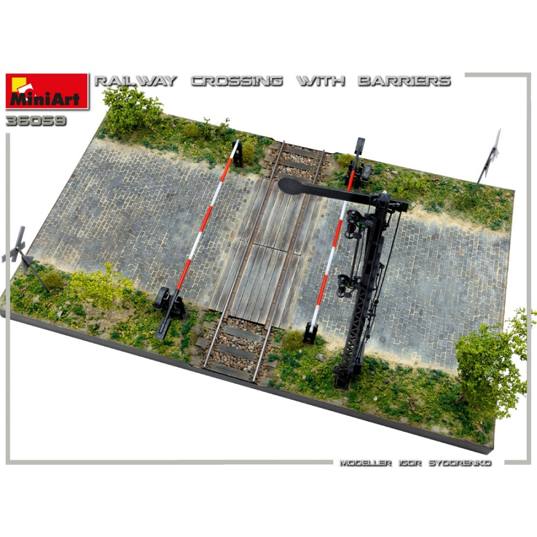 Miniart 36059 - 1/35 Railroad Crossing scale plastic model kit Model ...