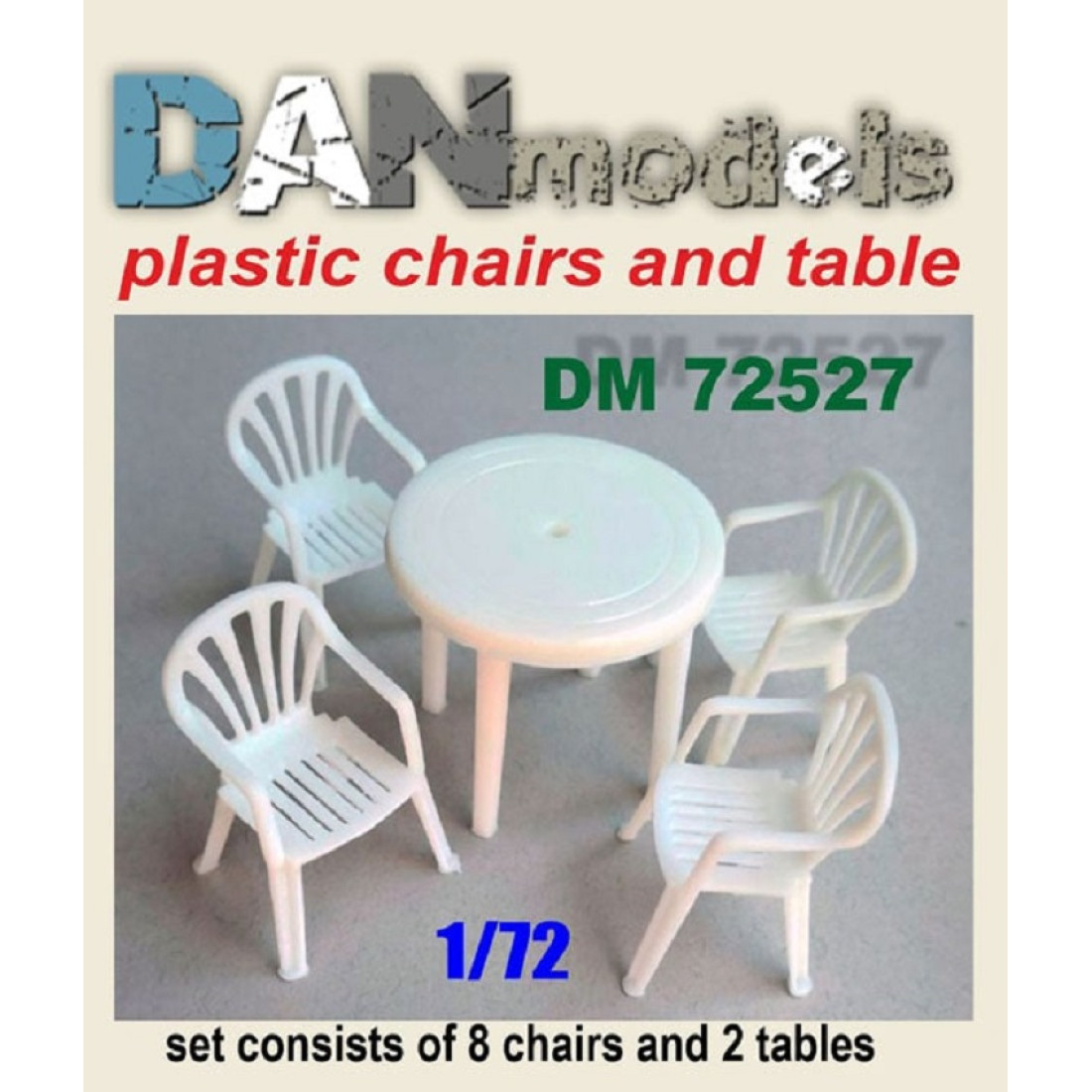 Dan Models 72527 - 1/72 Chairs, table. Set 8 tables, 1 table. resin. 3D ...