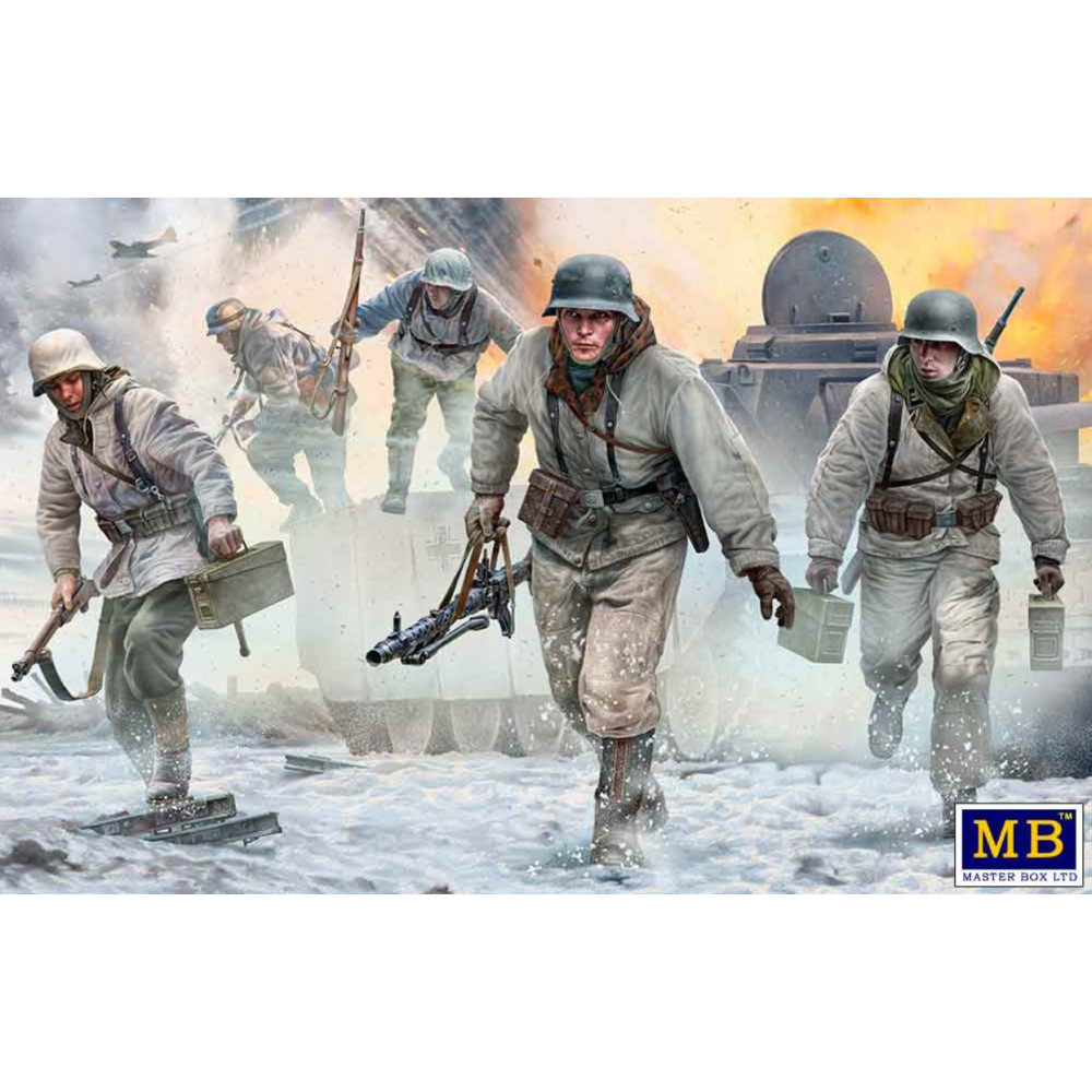 Master Box 35220 - 1/35 German Machinegun Team. Autumn-winter 1944. WW ...