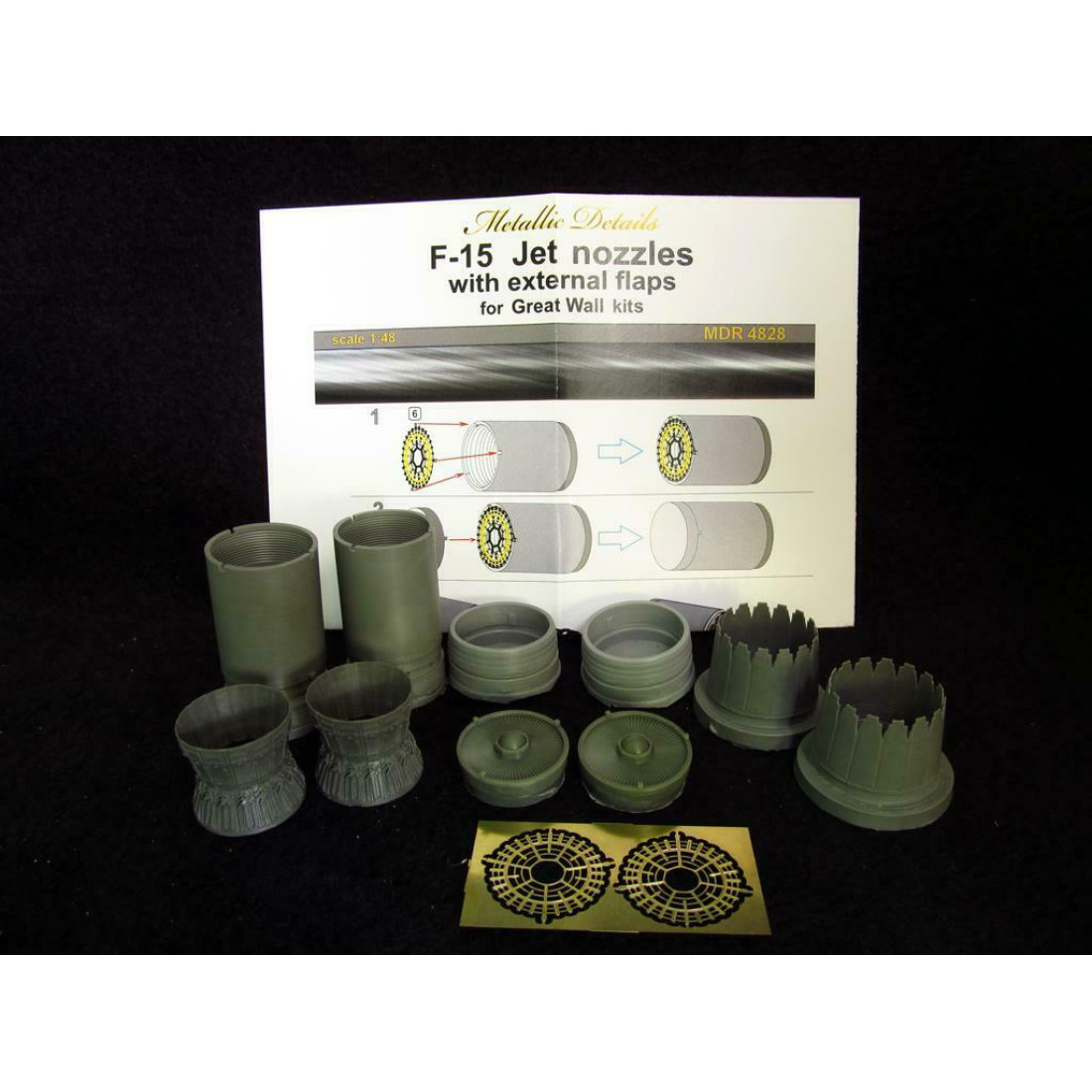 Metallic Details MDR4828 - 1/48 - F-15. Jet nozzles (with external ...