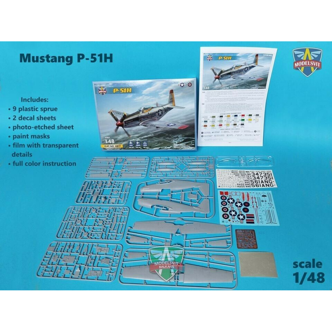 ModelSvit - 1/48 scale 4817 P-51H MustangI plastic kit model Model Kit ...