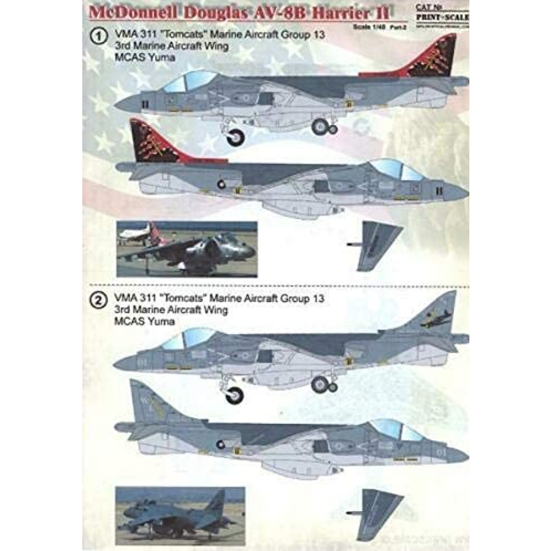 Print scale 48-154 - 1/48 - Mcdonnell Douglas AV-8B Harrier II Part. 2 ...