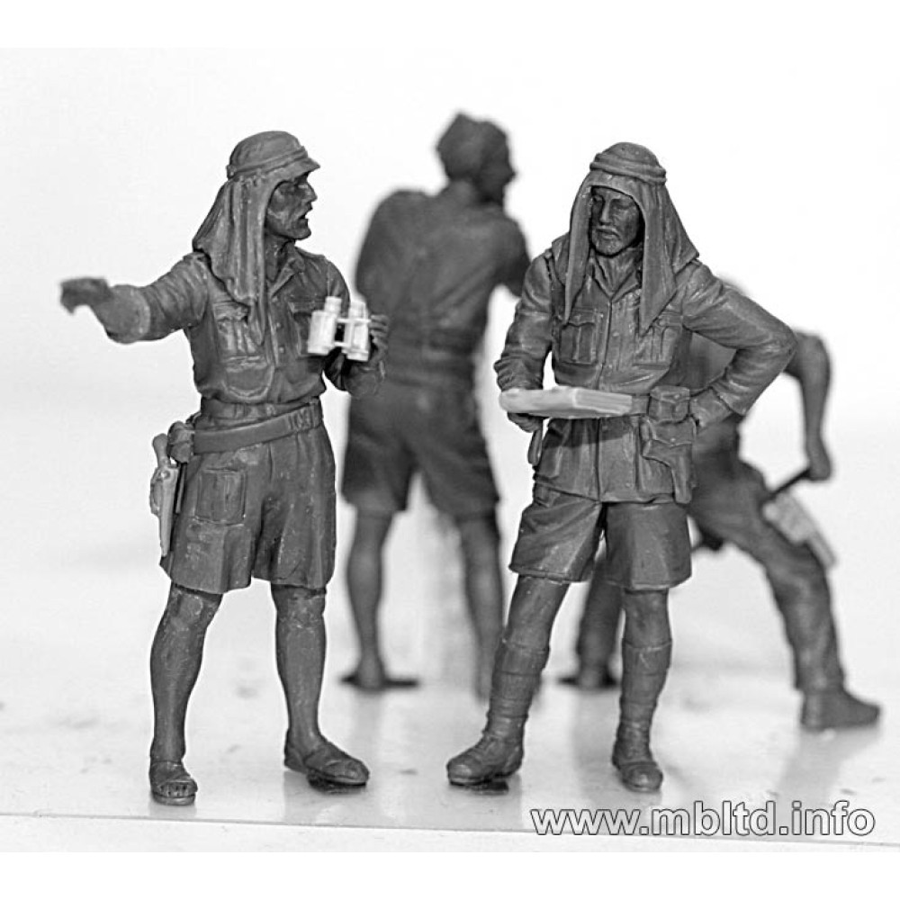 LRDG in North Africa, WWII era 5 figures 1/35 Master Box 3598 Model Kit ...