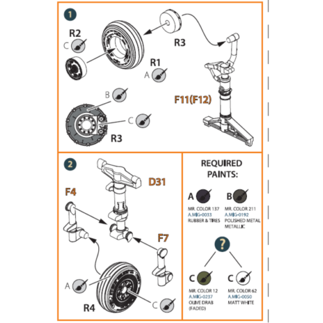 Clear Prop CPA72036 - 1/72 OV-1 A/B/C/D Mohawk wheels set Model Kit ...