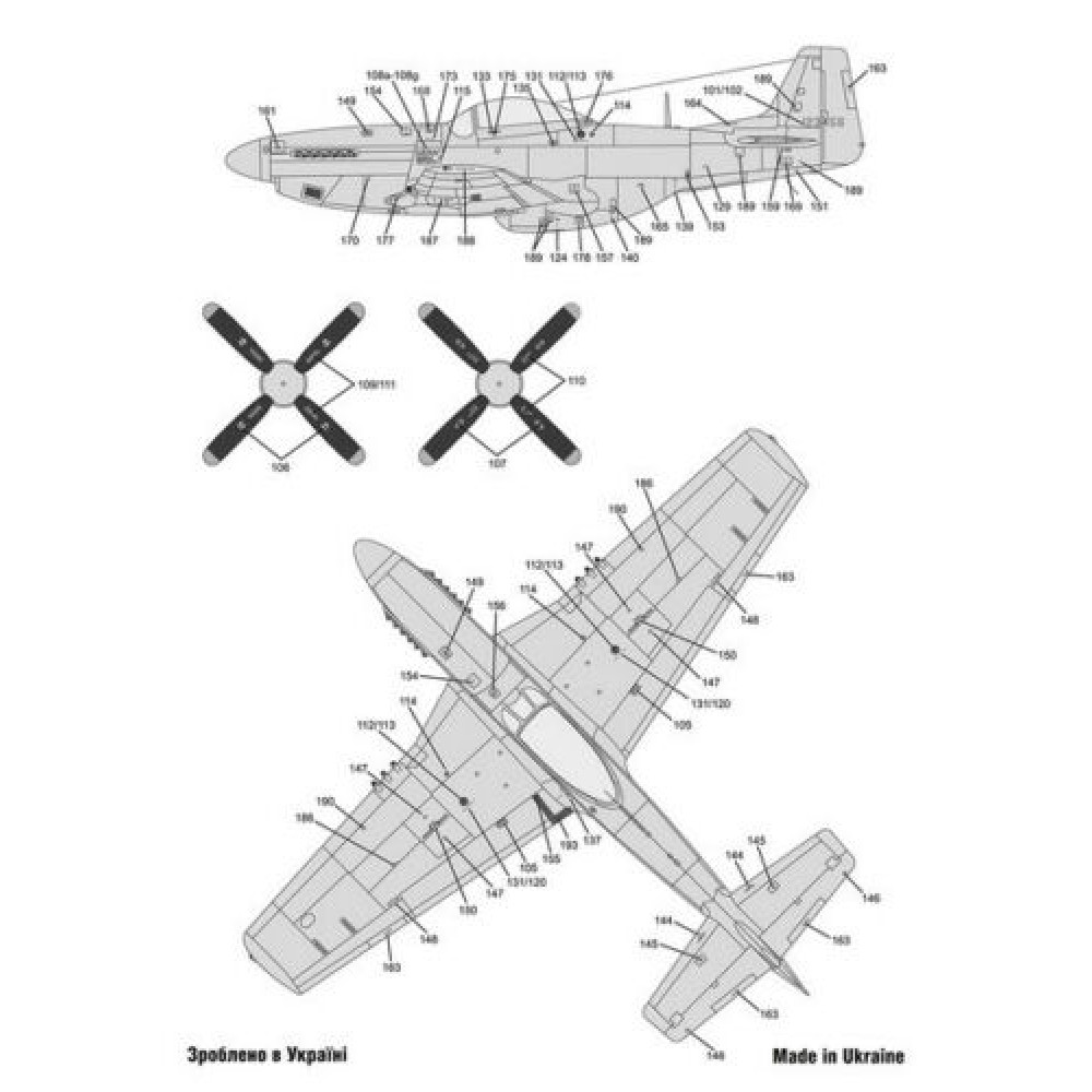 Foxbot 72-052 - 1/72 Decals U.S.A.F. North American P-51 Mustang Nose ...