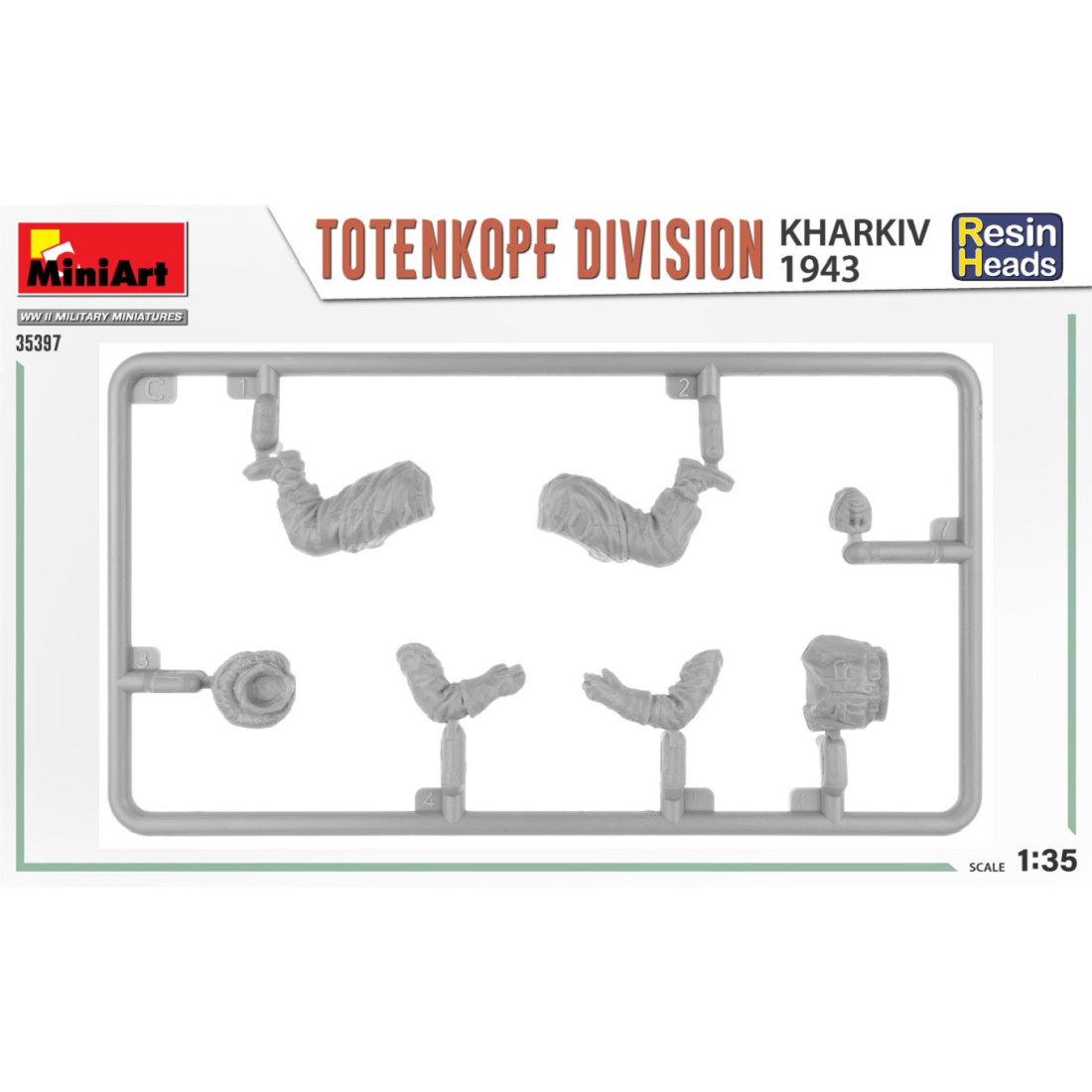 Miniart 35397 - 1/35 Totenkopf division. Kharkov 1943. Resin heads ...