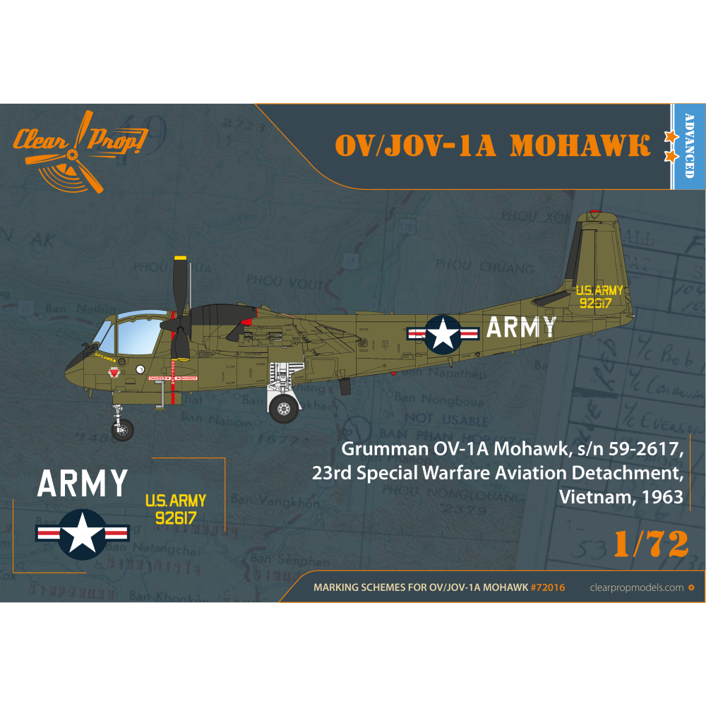 Clear Prop CP72016 - 1/72 OV-1A/JOV-1A Mohawk ADVANCED KIT scale model ...