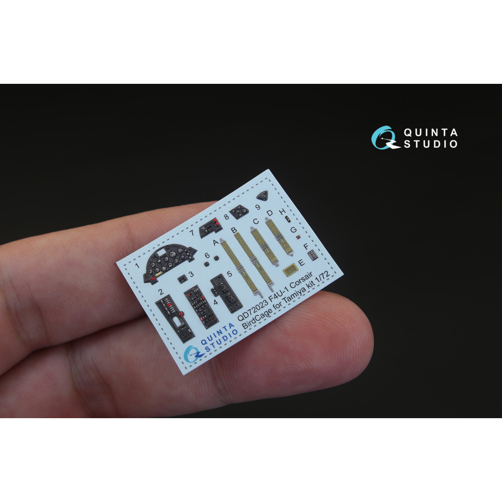 Quinta studio's QD72023 - 1/72 Interior 3D decal for F4U-1 Corsair ...