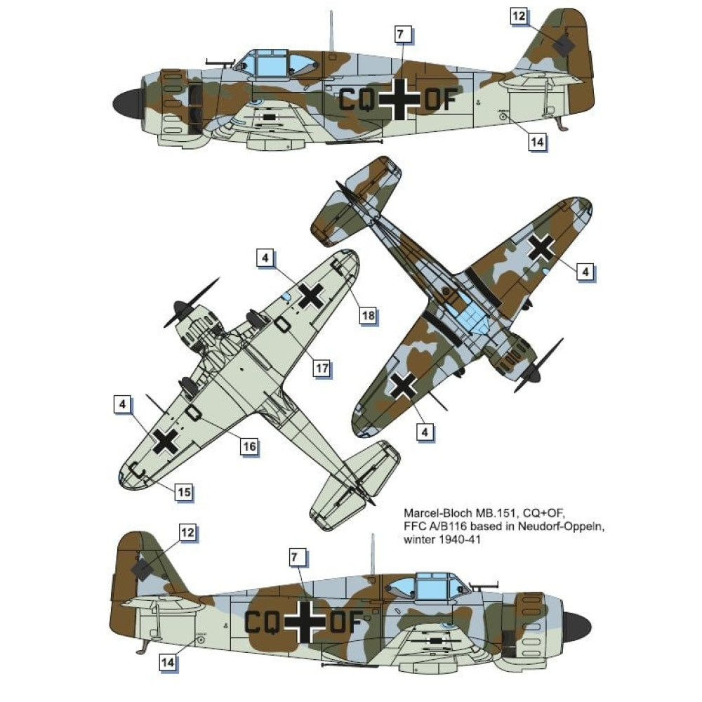 Dora Wings 72030 - 1/72 scale Marcel Bloch MB.151 foreign service ...
