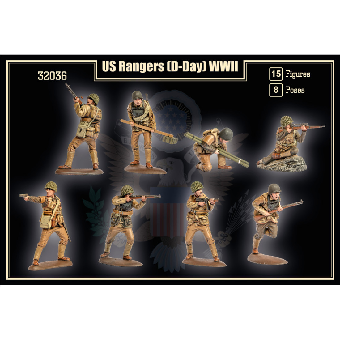 Mars Figures 32036 - 1/32 - US Rangers D-Day WWII scale plastic model ...