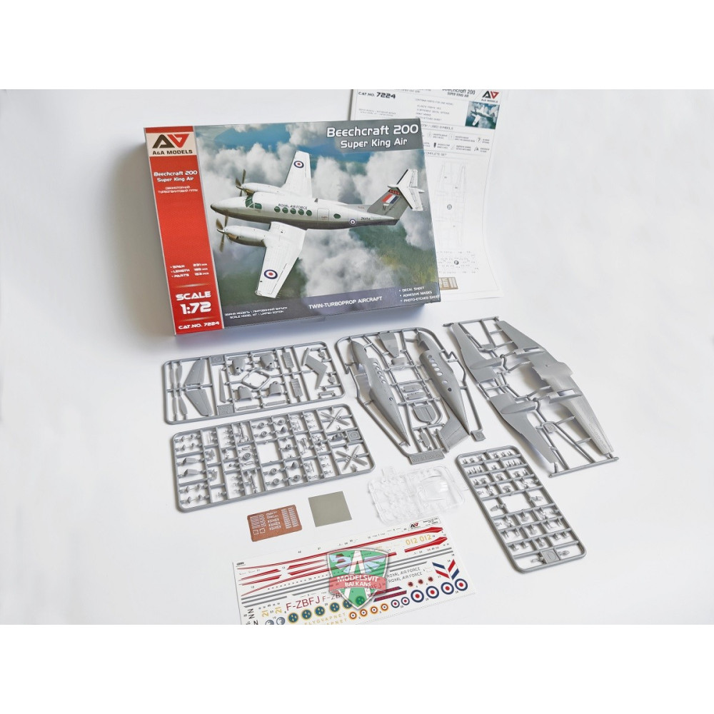 AAModels 7224 - 1/72 Beechcraft 200 "Super King Air" Model Kit Aircraft ...